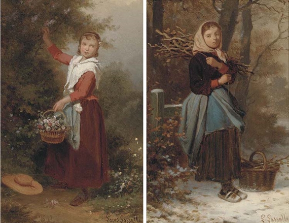 Louis-Simon Cabaillot-Lassalle | Gathering Summer blooms; and Gathering ...