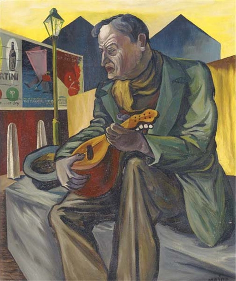Leonard Major | The old busker | MutualArt