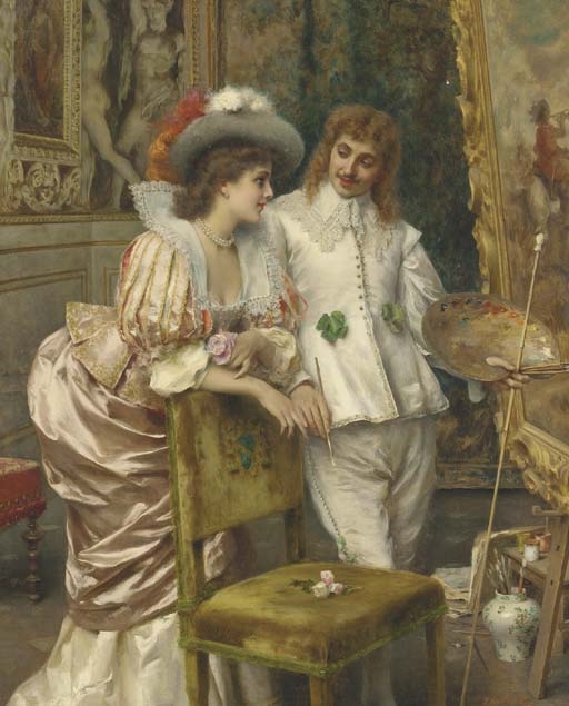 Federico Andreotti | A basket of flowers with an ornate box on a ledge ...