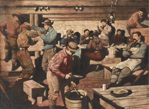 George Hawley Hallowell | The Woods Supper | MutualArt