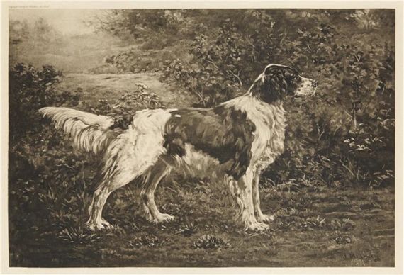 John Martin Tracy | English Setter in a landscape | MutualArt