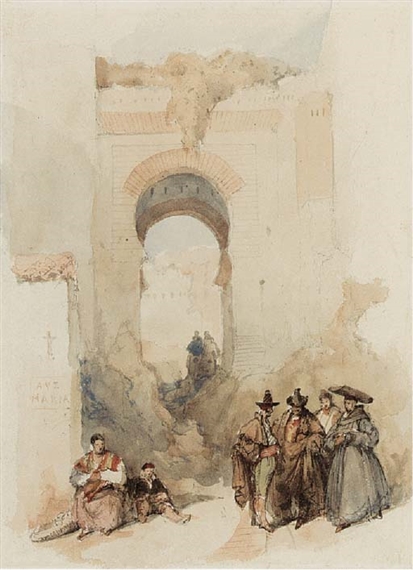 David Roberts | The Entrance of the Albaycin, Granada | MutualArt