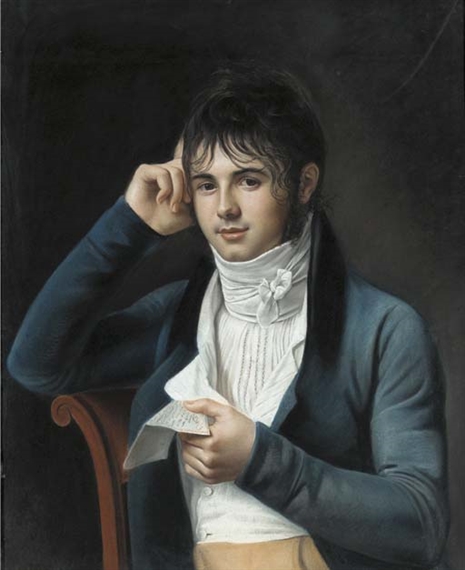 Marie Gabrielle Capet | A young man wearing a blue coat, half-length ...