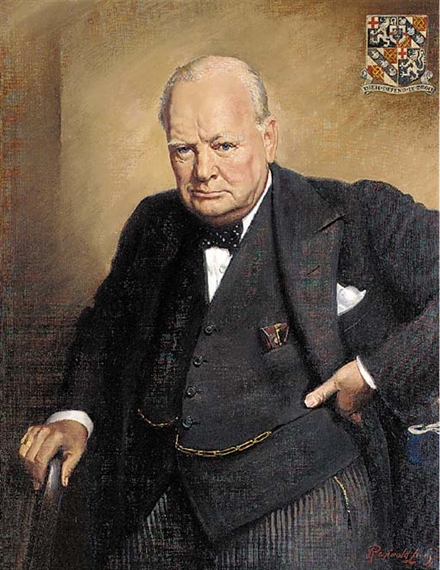 Reginald Leums | Portrait of Sir Winston Churchill | MutualArt