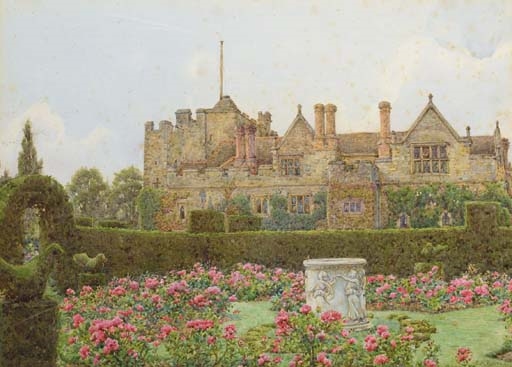 Ernest Arthur Rowe | Hever Castle from the rose garden | MutualArt
