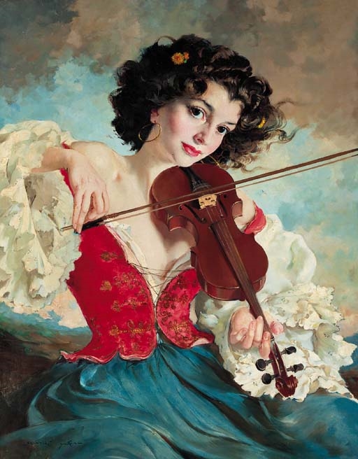 Maria Szantho | The gypsy fiddler | MutualArt
