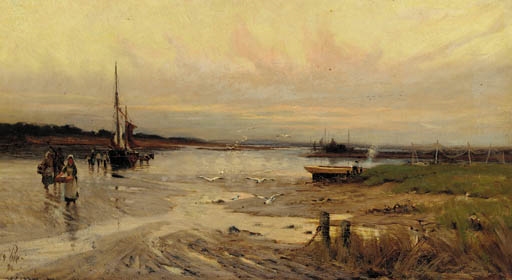 Sidney Pike | Unloading the catch (1894) | MutualArt