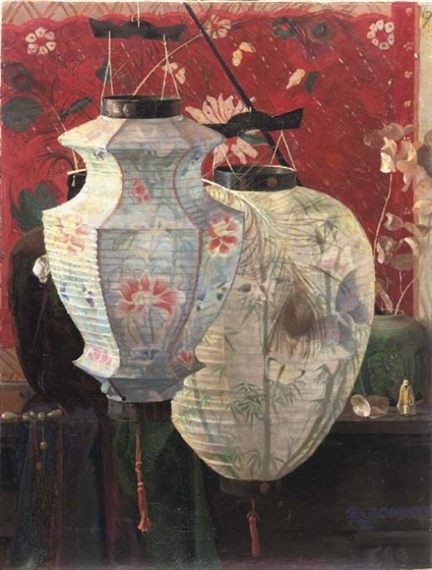Rudolf Bonnet | A Still Life with Chinese Lanterns (1919) | MutualArt