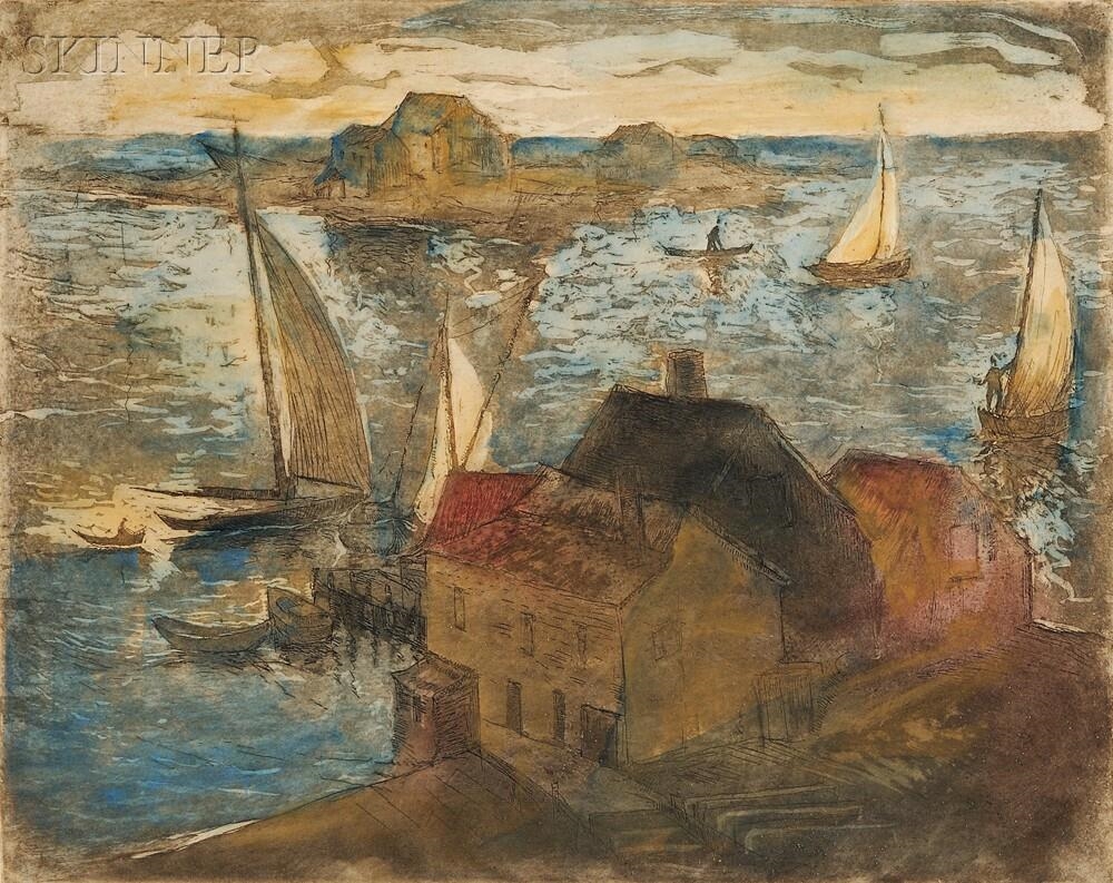 William Meyerowitz | A Cape Ann Harbor. | MutualArt