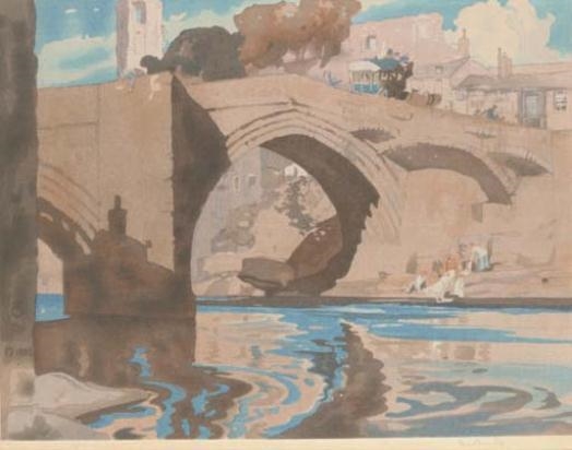 Yoshijiro Urushibara | Mountain Village Scene (1903) | MutualArt