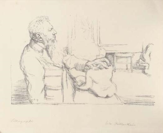 Sir William Rothenstein | Rodin in his studio | MutualArt