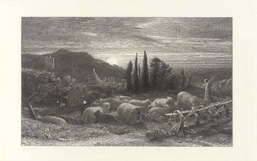 Samuel Palmer | The Sleeping Sheppard - Early Morning (1854 - 1857 ...
