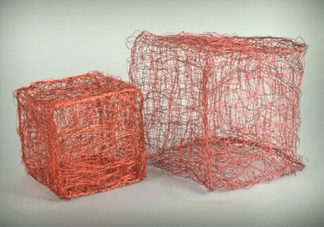 Nancy Koenigsberg | Two Red Wire Blocks | MutualArt