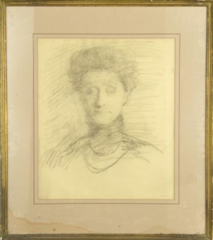 Kenneth Frazier | Head of a woman wearing a high collar | MutualArt