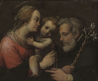 Claudio Ridolfi | The Madonna and Child with Saint Dominic | MutualArt