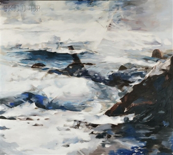 Balcomb Greene | DARK BLUE SEA (1966) | MutualArt