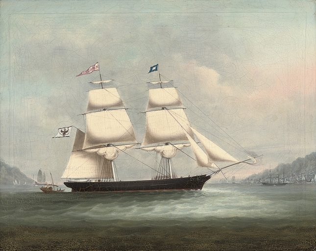 Anglo-Chinese School, 19th Century | The Prussian merchant brig Miranda ...