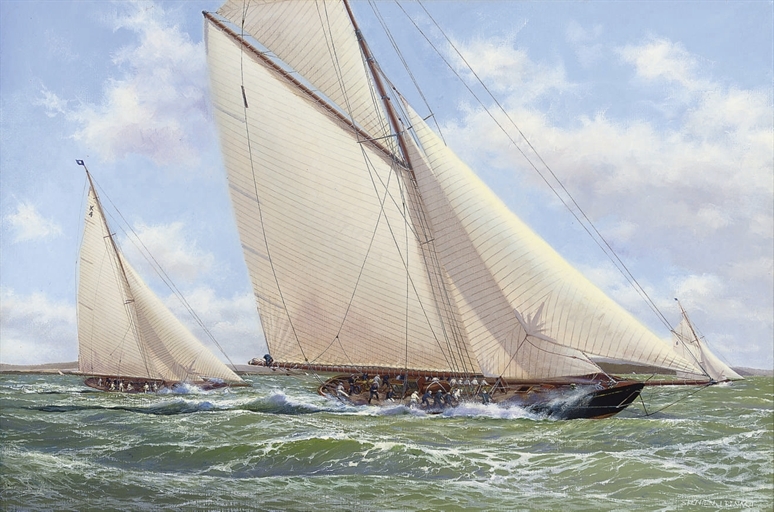 Stephen J. Renard | Britannia racing in the Solent | MutualArt