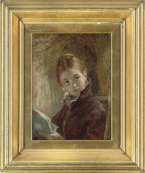 Augustus Edwin Mulready | A quiet read (1875) | MutualArt