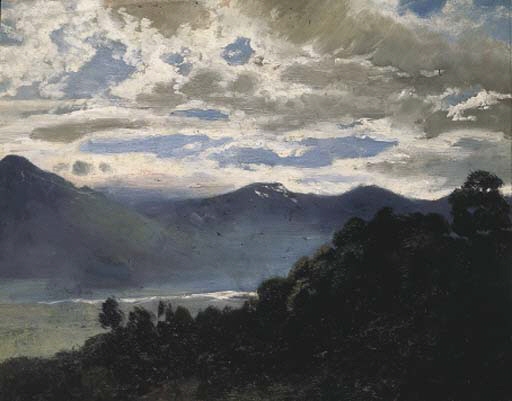 Traugott Schiess | Rheintal in der Dämmerung | MutualArt