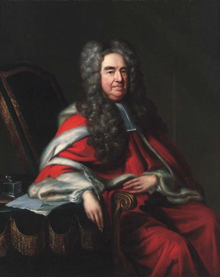 Herman van der Myn | Portrait of a judge, seated three-quarter-length, in judicial robes ...