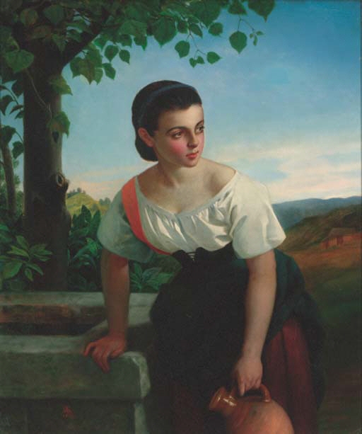 George Adolphus Storey | Portrait of Miss Georgina Storey, small three ...