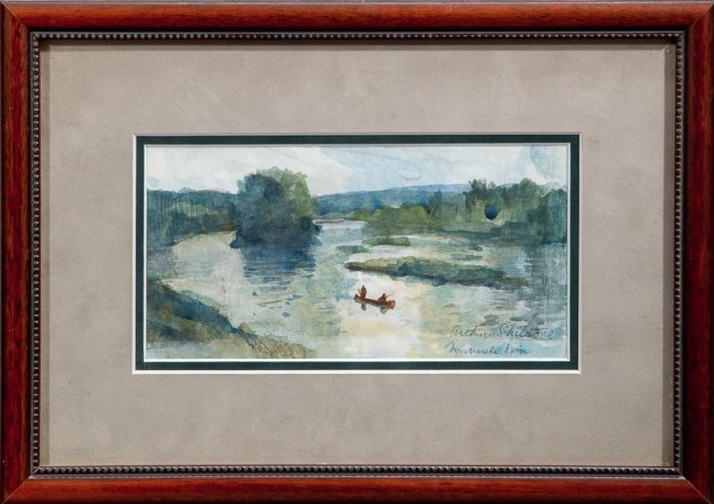 Arthur Shilstone | Fly Fishing from a Canoe | MutualArt