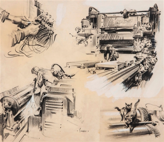 Terence Cuneo | Engineering vignettes | MutualArt