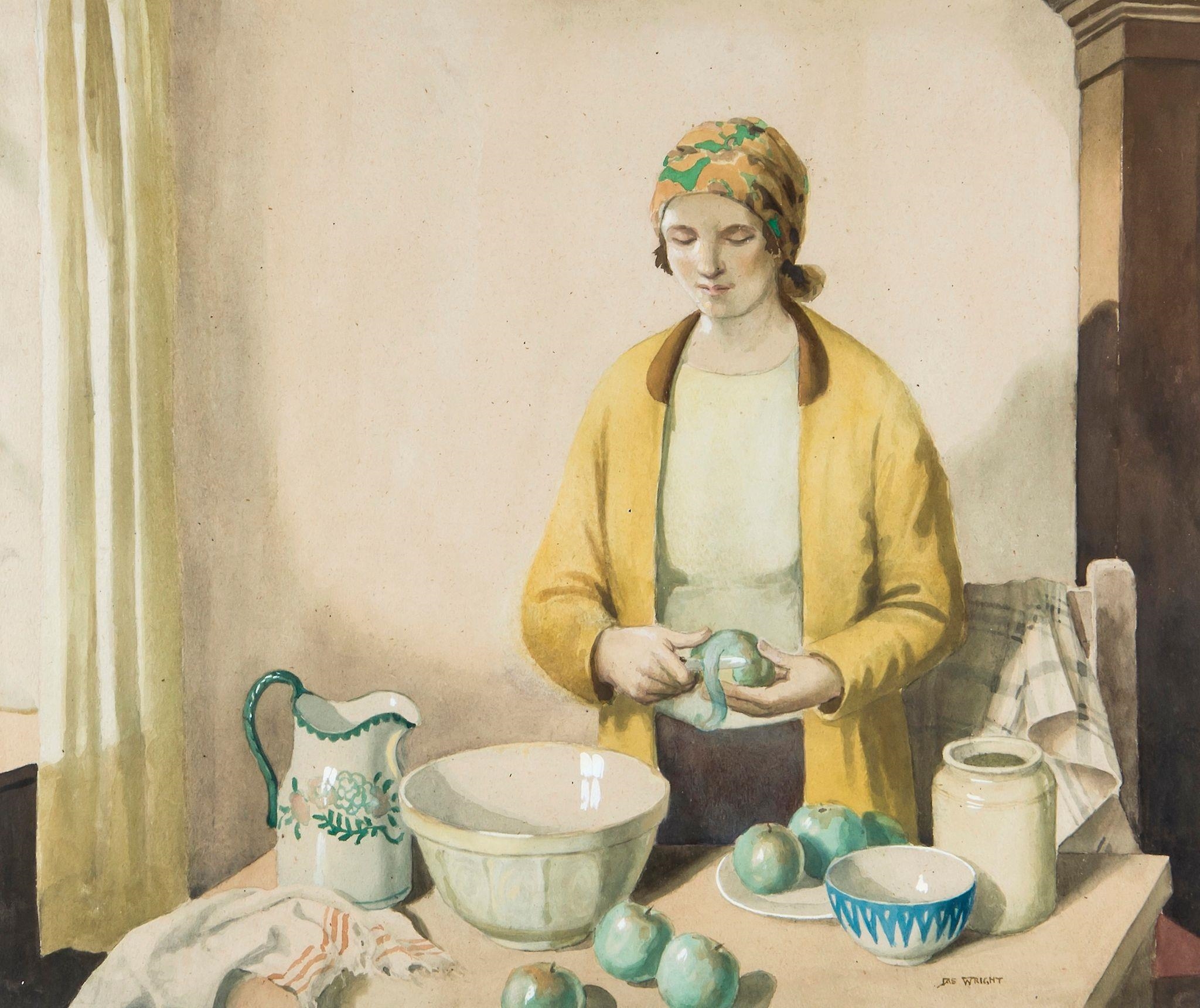 James Wright | Peeling Cooking Apples | MutualArt