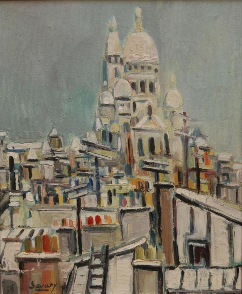 Robert Savary | A cityscape scene | MutualArt