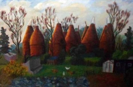 Winifred Turner | Oast Houses at Bearsted Kent | MutualArt
