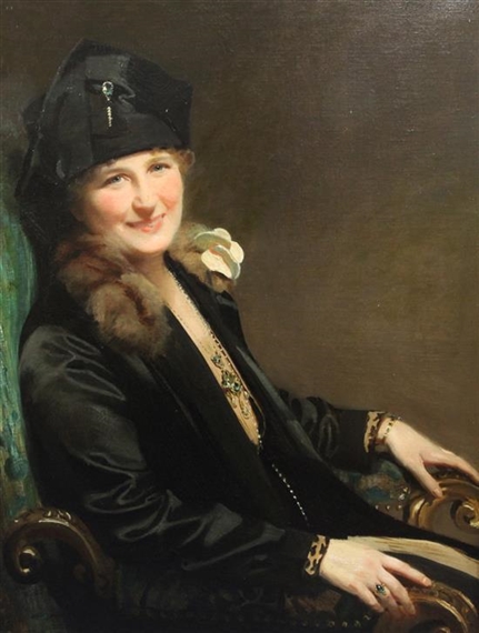 Frank Owen Salisbury | Portrait of the artists wife Alice Maude ...