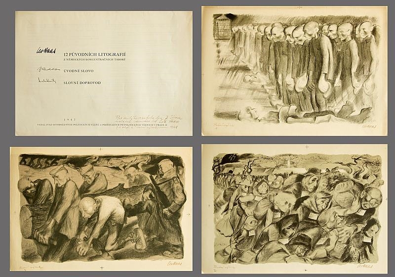 Leo Haas | 12 works; original lithography from German concentration ...