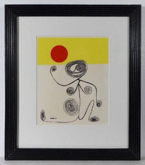 Alexander Calder | Wire man dancing under red sun (1944) | MutualArt