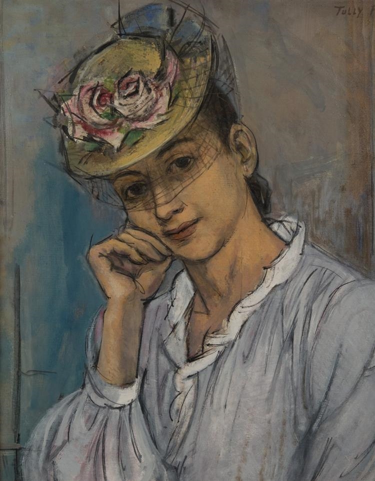Tully Filmus | PORTRAIT OF A LADY IN A HAT | MutualArt