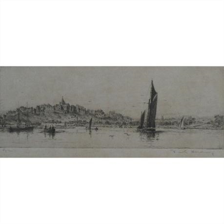 Frank Harding | Rye harbour with numerous vessels | MutualArt