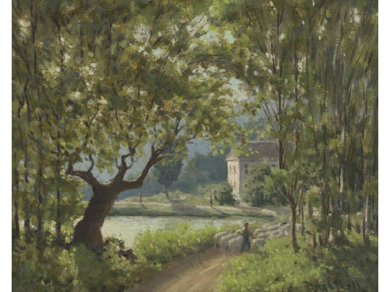 Walter Brightwell | Springtime landscape painting | MutualArt