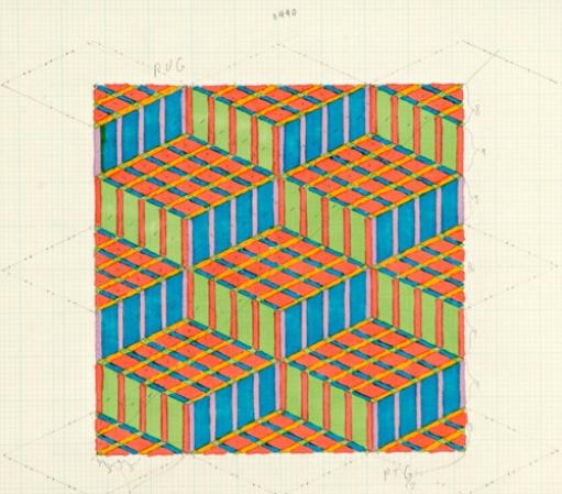 Jim Isermann | 5 works: Untitled (Study for Shag Painting #490 ...