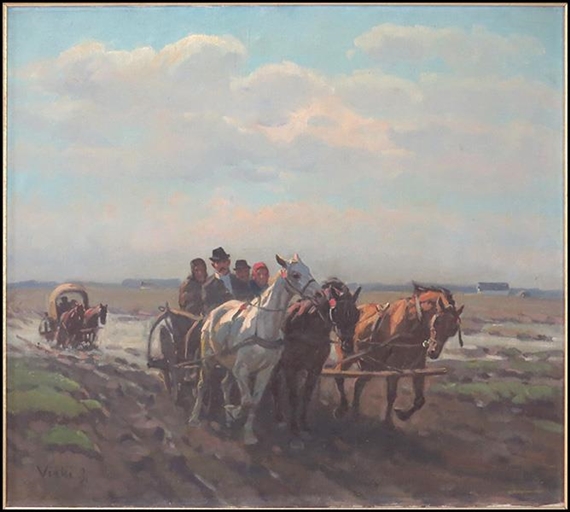 Jean Viski | WAGONS ON THE ROAD | MutualArt