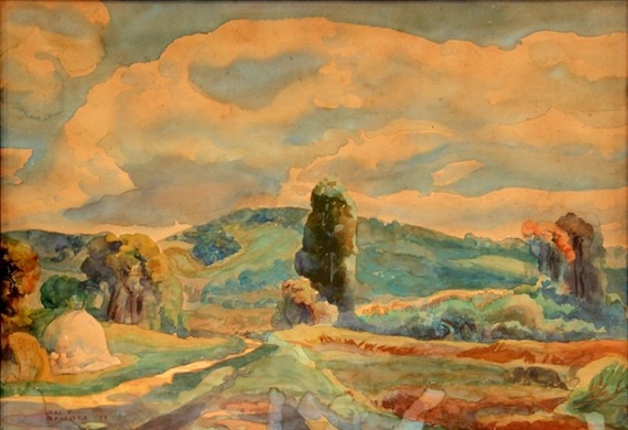 Carlos V. Francisco | Untitled (Angono Landscape) (1955) | MutualArt
