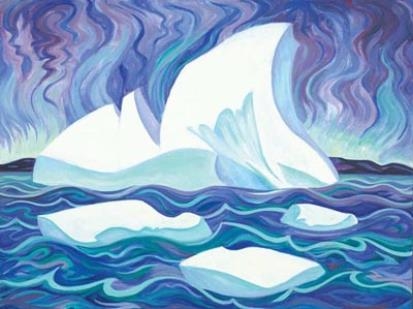 Doris McCarthy | Iceberg and the Aurora (1997) | MutualArt