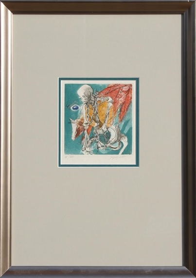 Jacques Villon | Skeleton and Horse (Circa 1950) | MutualArt