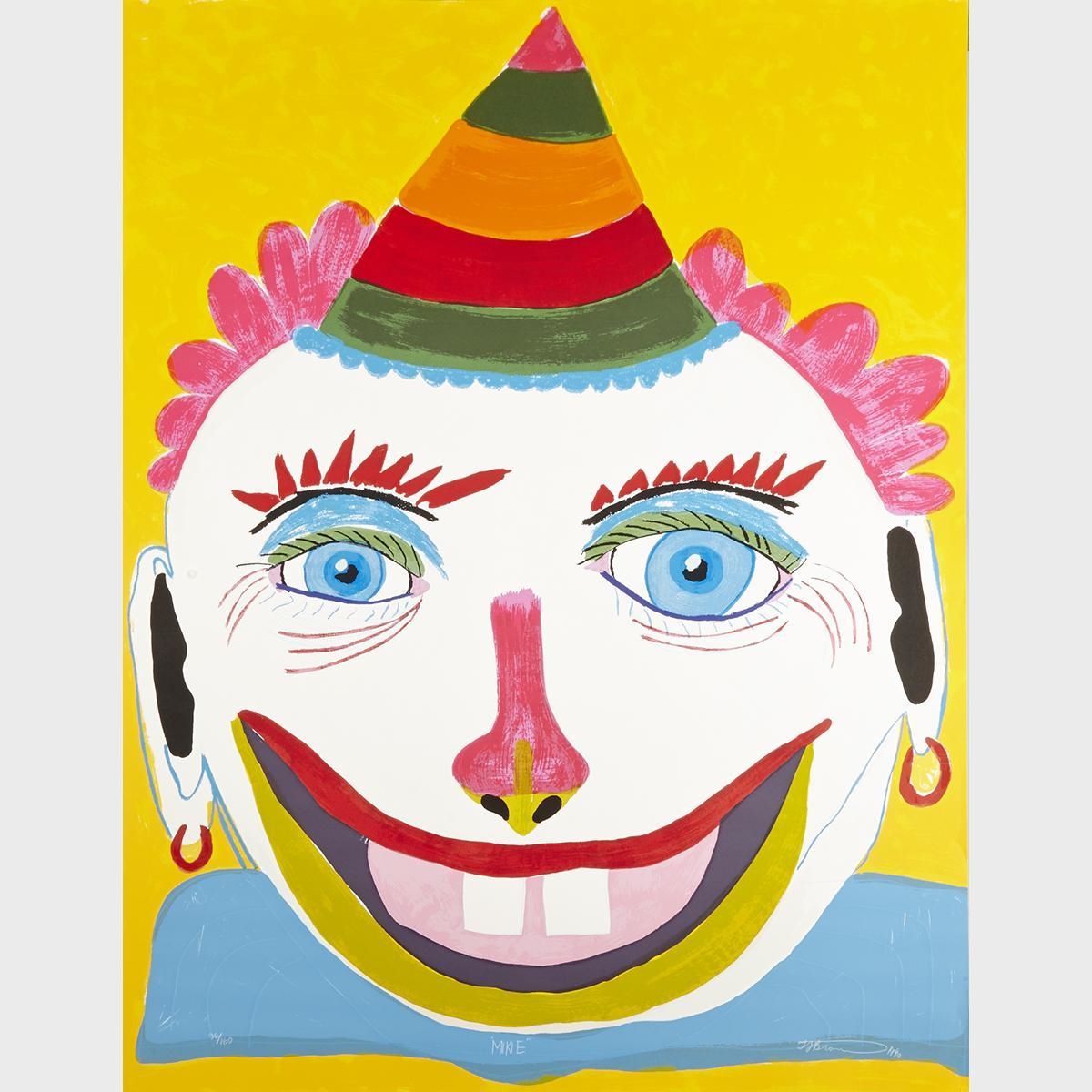 Frederick Brown | 4 works; MIKIE; JOEY; JULES; MAX (CLOWN PORTFOLIO) (1990) | MutualArt