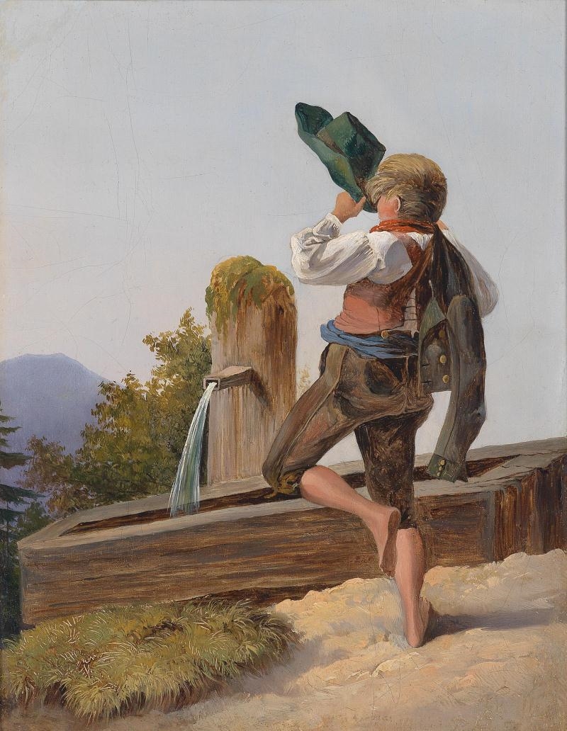Friedrich Gauermann | Knabe am Brunnen | MutualArt