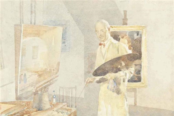 William Russell Flint | 2 Works: Self-Portrait of the Artist in his ...