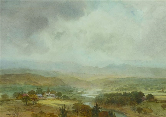 Arthur Miles | Landscape in the Conwy Valley (1968) | MutualArt