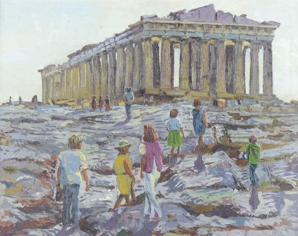 Rowena Wyn Jones | The Parthenon, Athens with numerous children ...