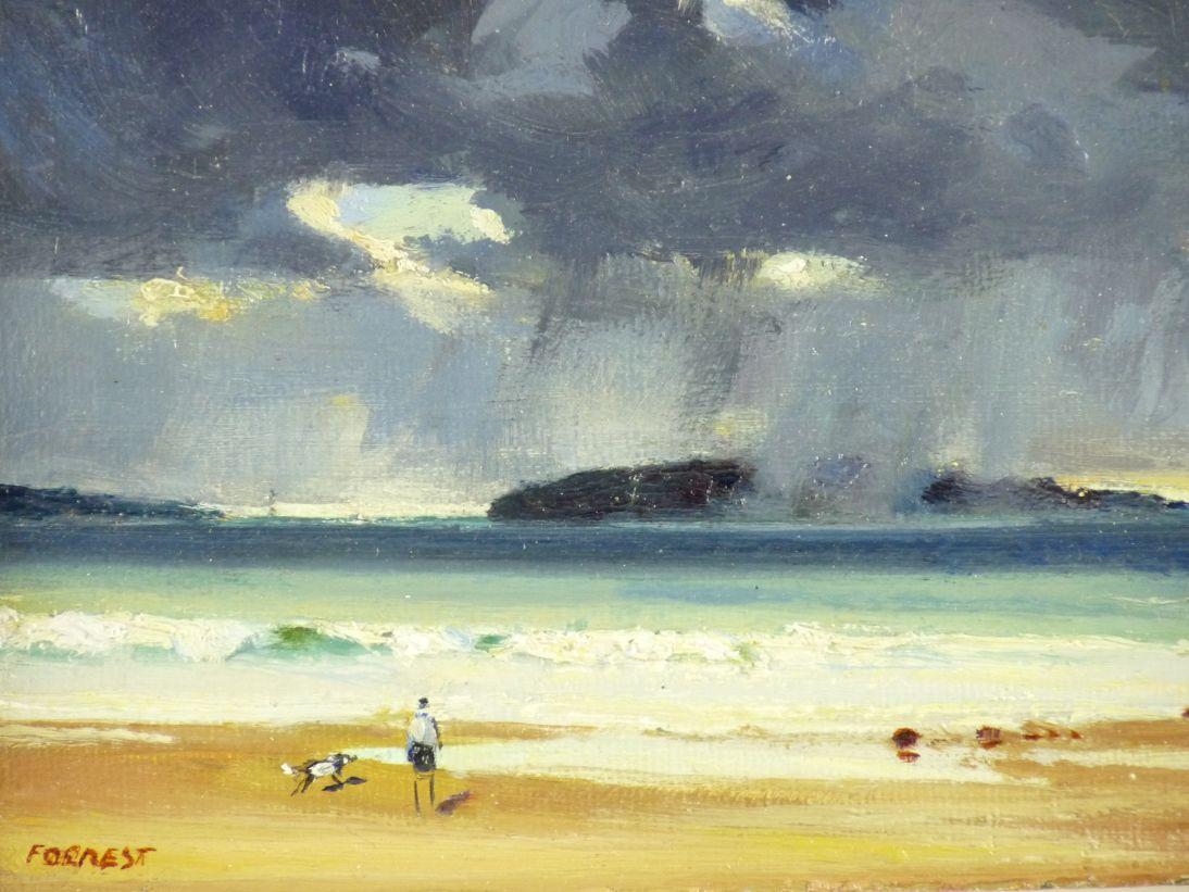 Edwin Vincent Forrest | Expansive Conwy valley harvesting scene with ...