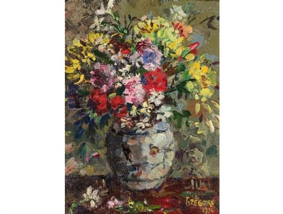 Gregoire Johannes Boonzaier | Still Life of Summer Flowers in a Vase ...