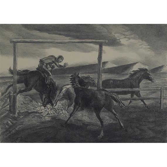 Lawrence Barrett | Horse Wrangler | MutualArt